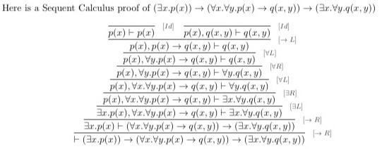 Solved Here is a Sequent Calculus proof of (Bx.p(x)) + (Va. | Chegg.com
