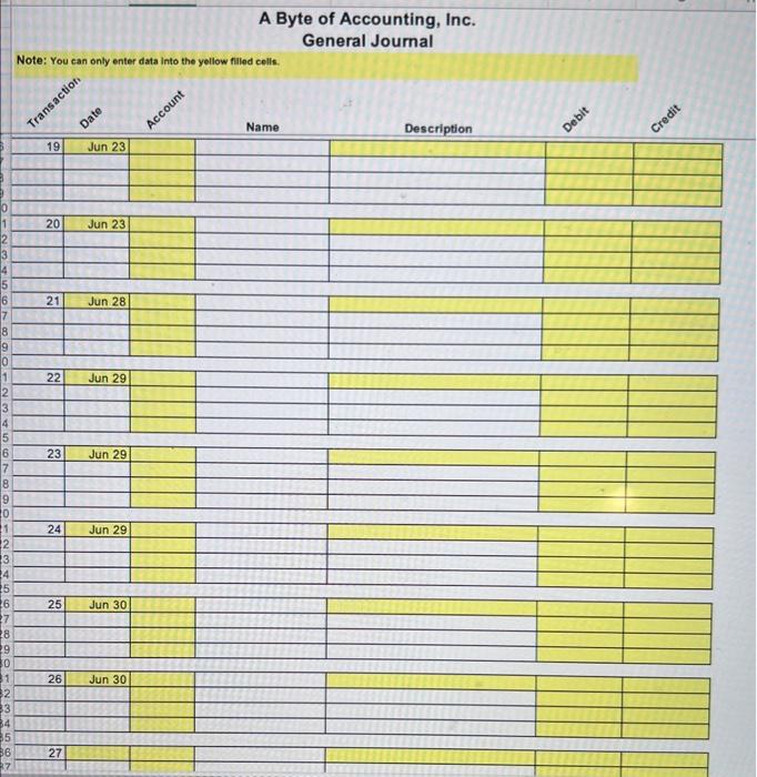 30 -31 T12: A Byte of Accounting, Inc. | Chegg.com