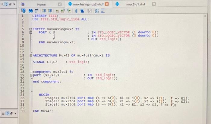 Solved i want you to design mux 8 to 1 ( using 4 to 1 and 2 | Chegg.com