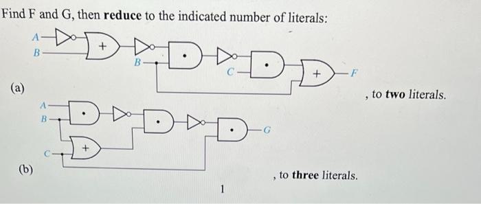 Solved Reduce The Following Boolean Expressions To The