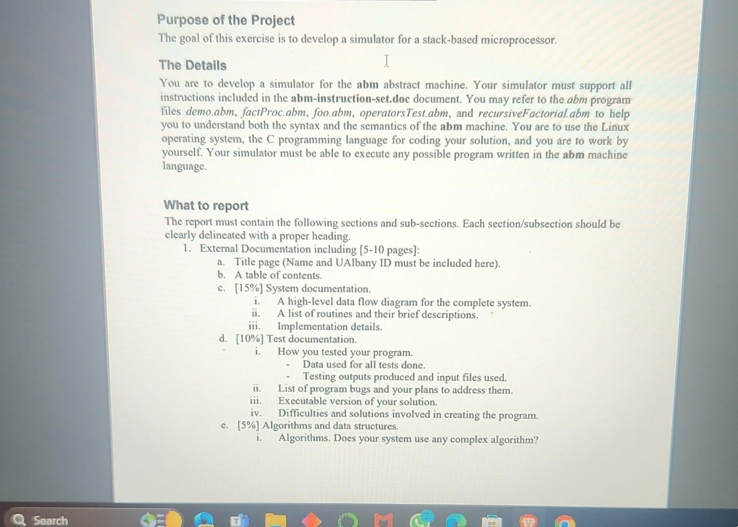 Solved What to report The report must contain the following | Chegg.com