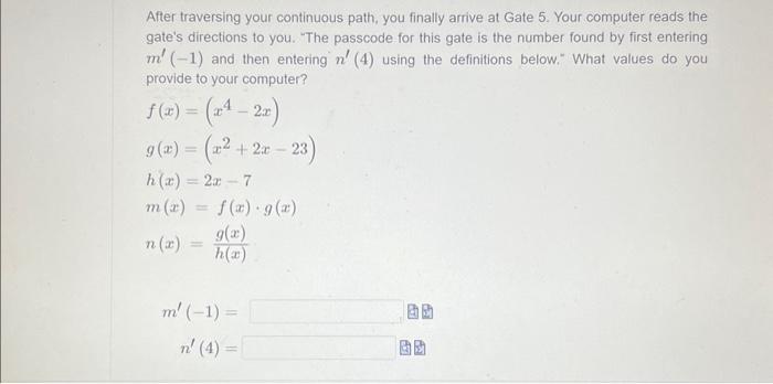 Solved After traversing your continuous path, you finally | Chegg.com