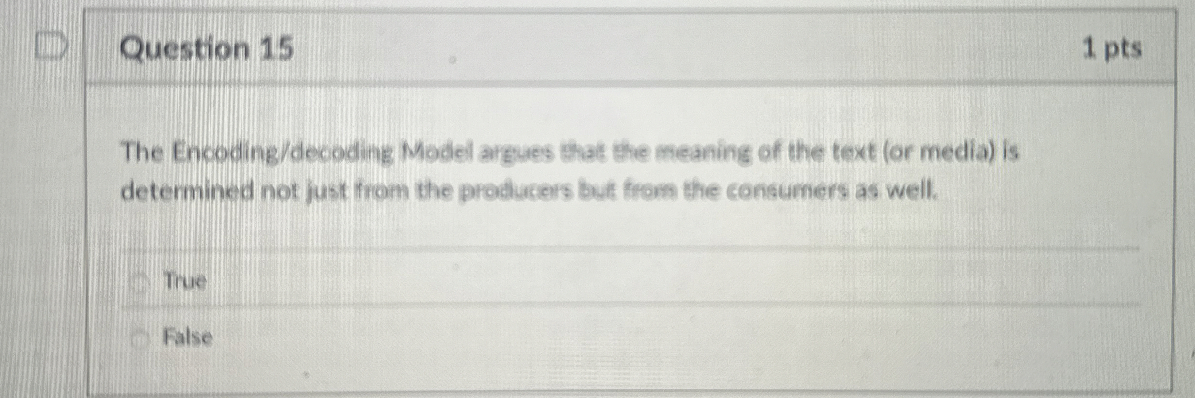 Solved Question 151 ﻿ptsThe Encoding/decoding Model argues | Chegg.com