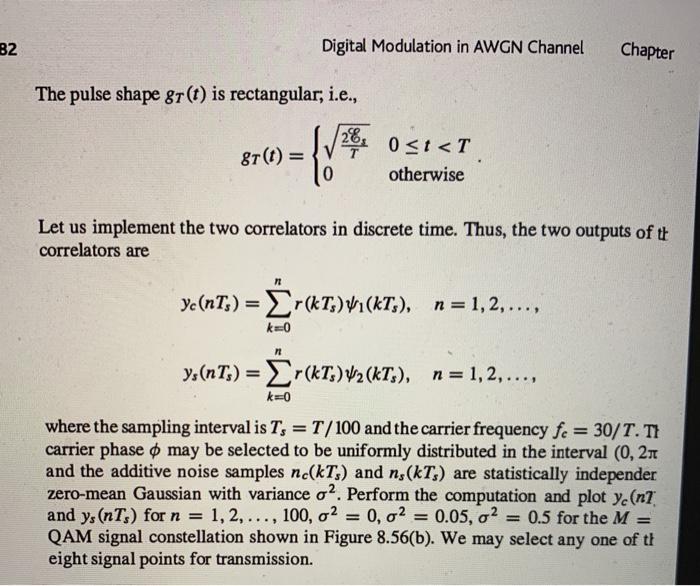8.11 Demodulation of QAM Signals The demodulator for | Chegg.com