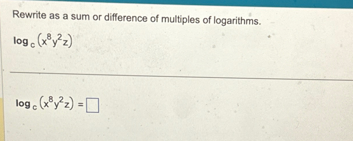 Solved Rewrite as a sum or difference of multiples of | Chegg.com