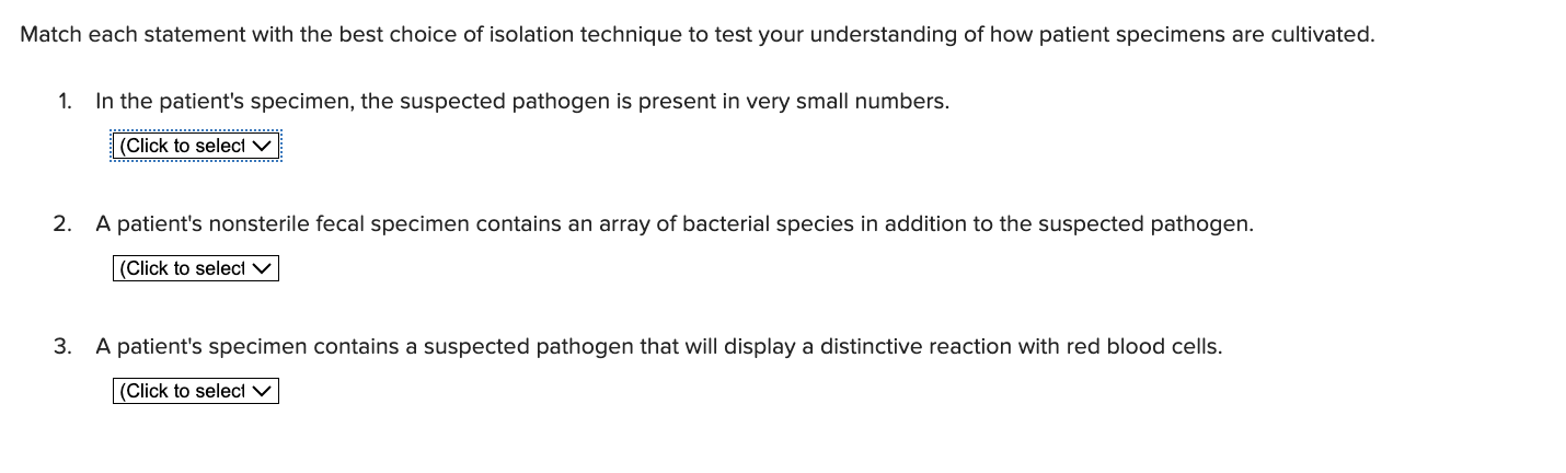 Solved Match each statement with the best choice of | Chegg.com