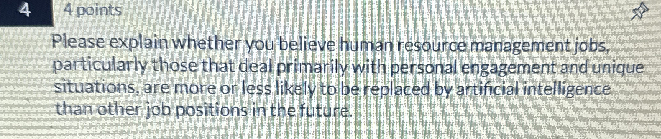 Solved 4,4 ﻿pointsPlease explain whether you believe human | Chegg.com