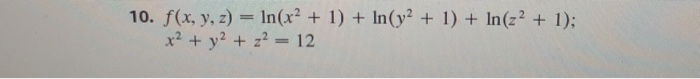 Solved 3-14 Each of these extreme value problems has a | Chegg.com
