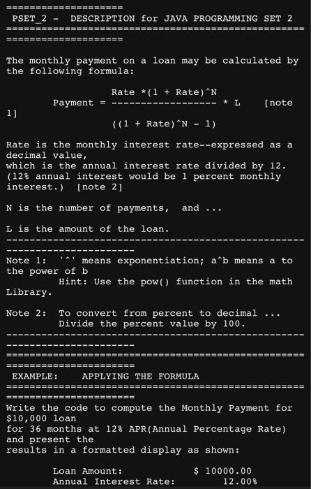 Solved Pset 2 Description Foy Java Programming Set 2 The