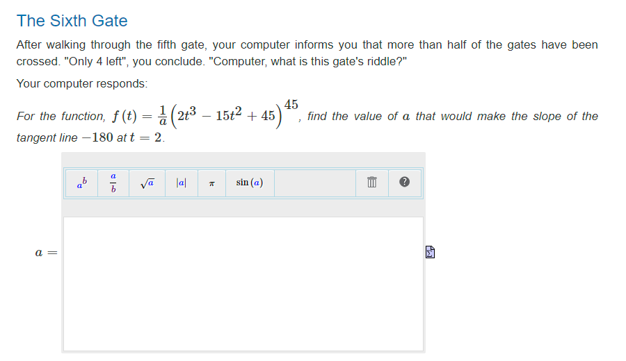Solved The Sixth GateAfter walking through the fifth gate, | Chegg.com