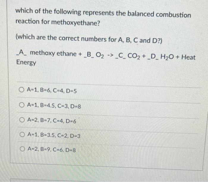 Solved which of the following represents the balanced | Chegg.com