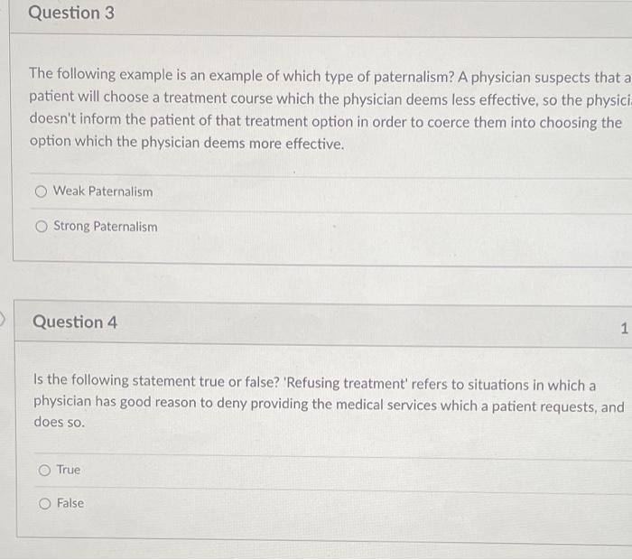 Solved The following example is an example of which type of | Chegg.com