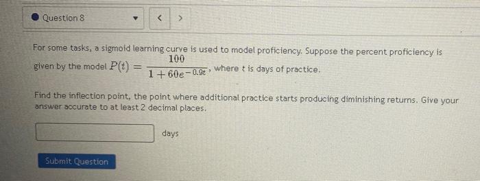 Solved Question 8 For some tasks, a sigmoid learning | Chegg.com