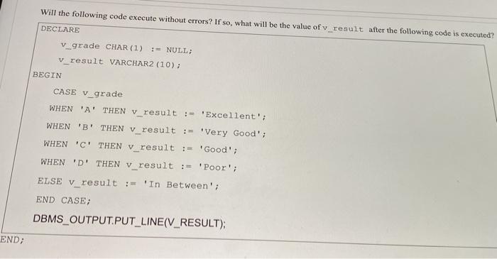 Solved Will the following code execute without errors? If | Chegg.com