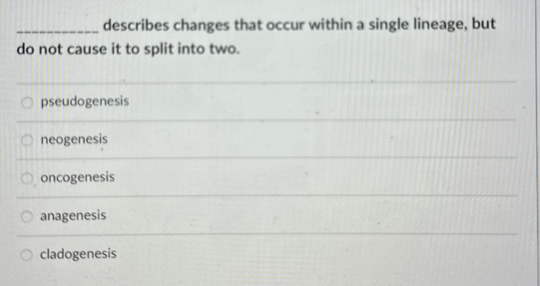 Solved q, ﻿describes changes that occur within a single | Chegg.com