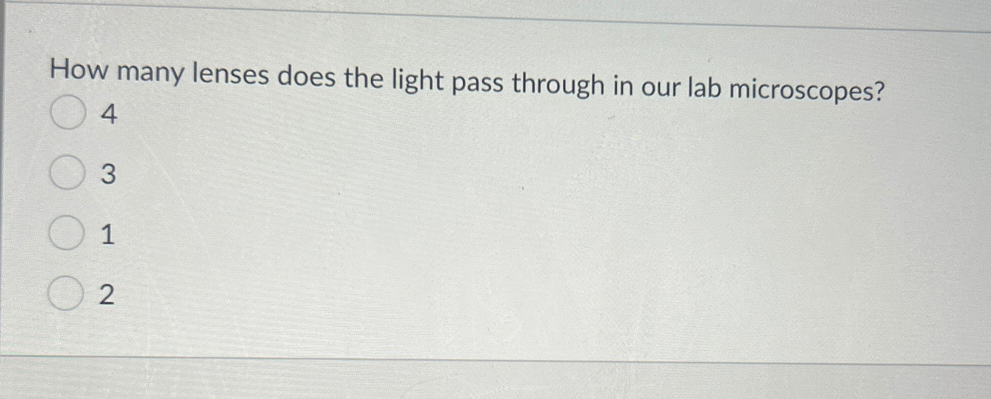 Solved How many lenses does the light pass through in our | Chegg.com