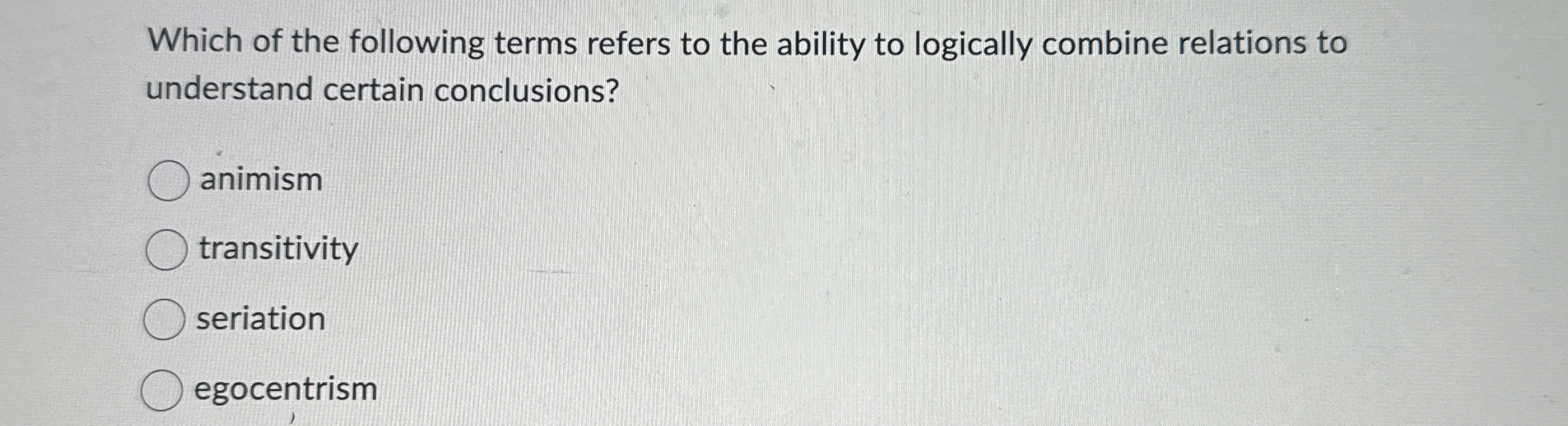Solved Which of the following terms refers to the ability to | Chegg.com