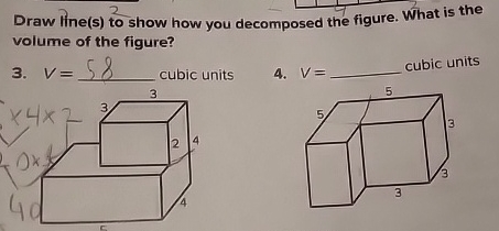 Solved Draw line(s) ﻿to show how you decomposed the figure. | Chegg.com