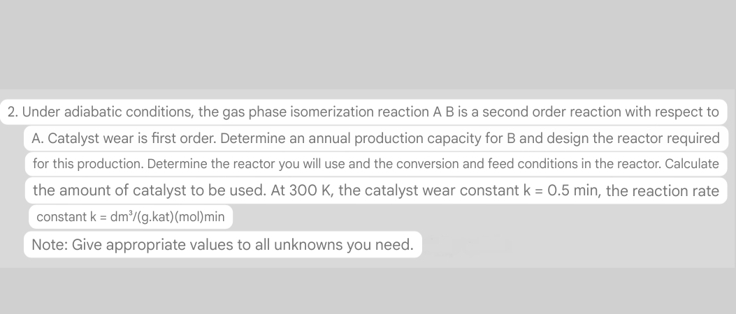 Solved Under adiabatic conditions, the gas phase | Chegg.com