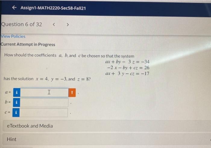 Solved Assign1-MATH2220-Sec58-Fall21 Question 6 of 32 View | Chegg.com