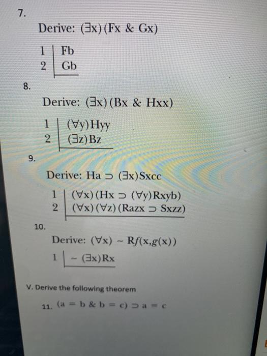 Solved f. Derive: D & D *1 (~ A & B) (B = D) 2 B (C & - A) | Chegg.com