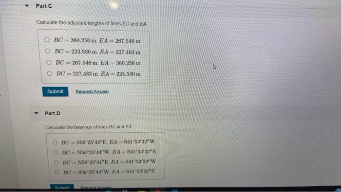 Solved Using the compass (Bowditch) rule, adjust the | Chegg.com