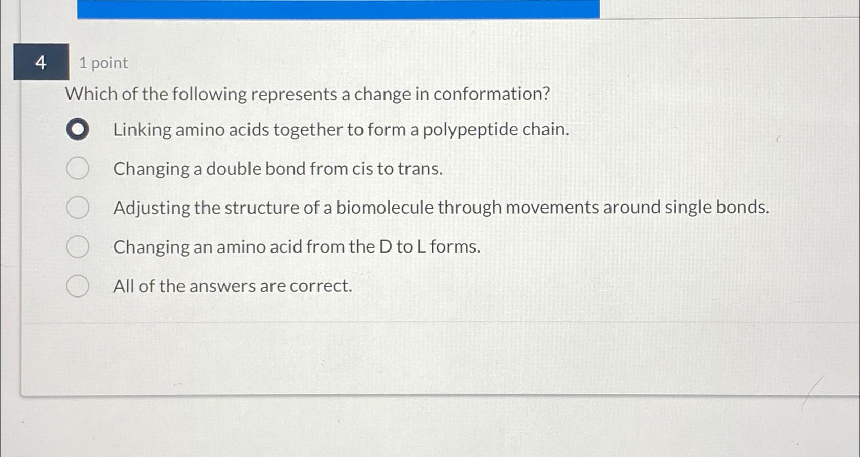 Solved 41 ﻿pointWhich of the following represents a change | Chegg.com