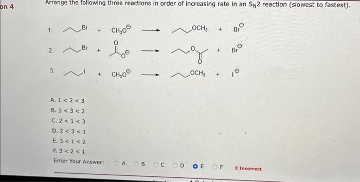 Solved Arrange the following three reactions in order of | Chegg.com