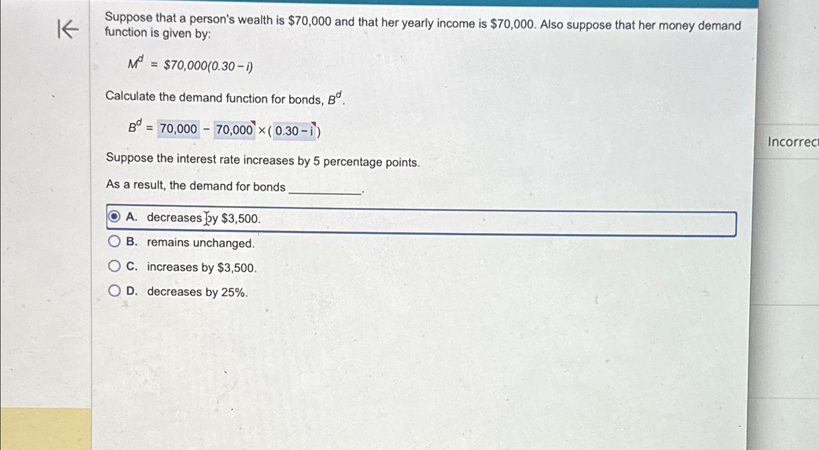 Solved Suppose that a person's wealth is $70,000 ﻿and that | Chegg.com