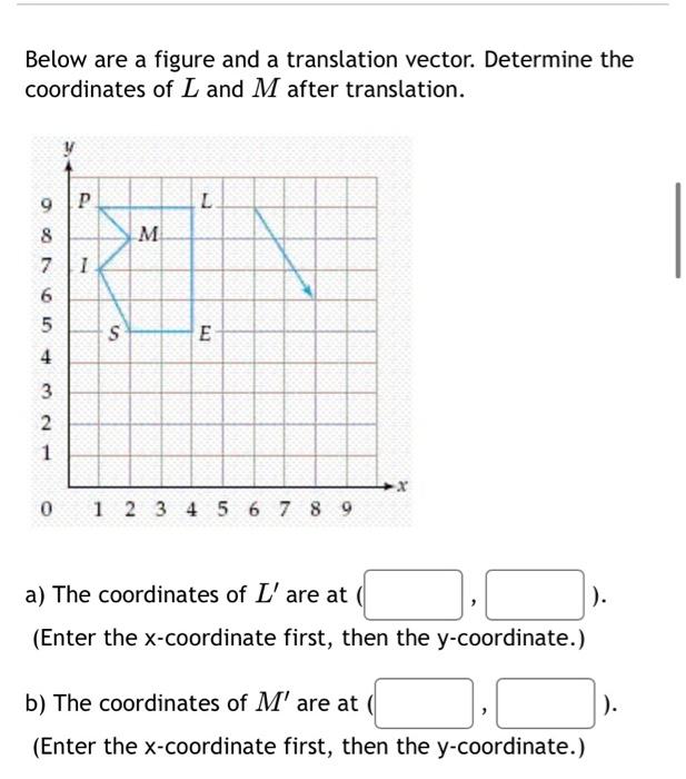Solved Below are a figure and a translation vector. | Chegg.com