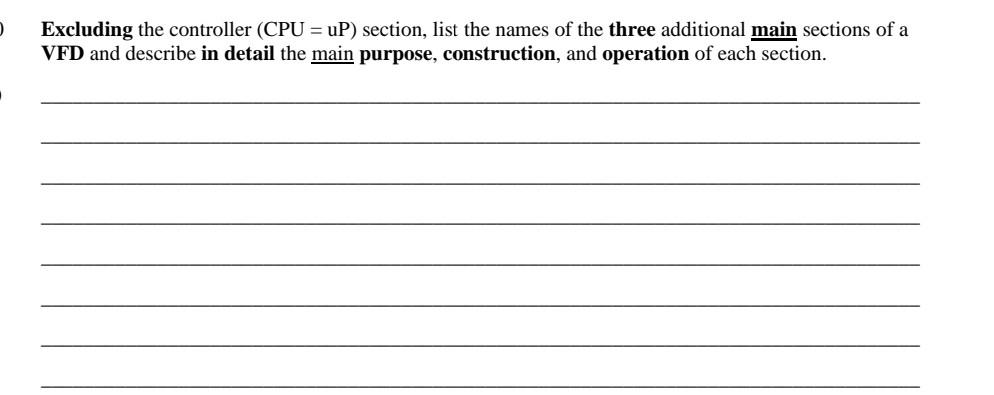 Solved Excluding the controller (CPU=uP) section, list the | Chegg.com