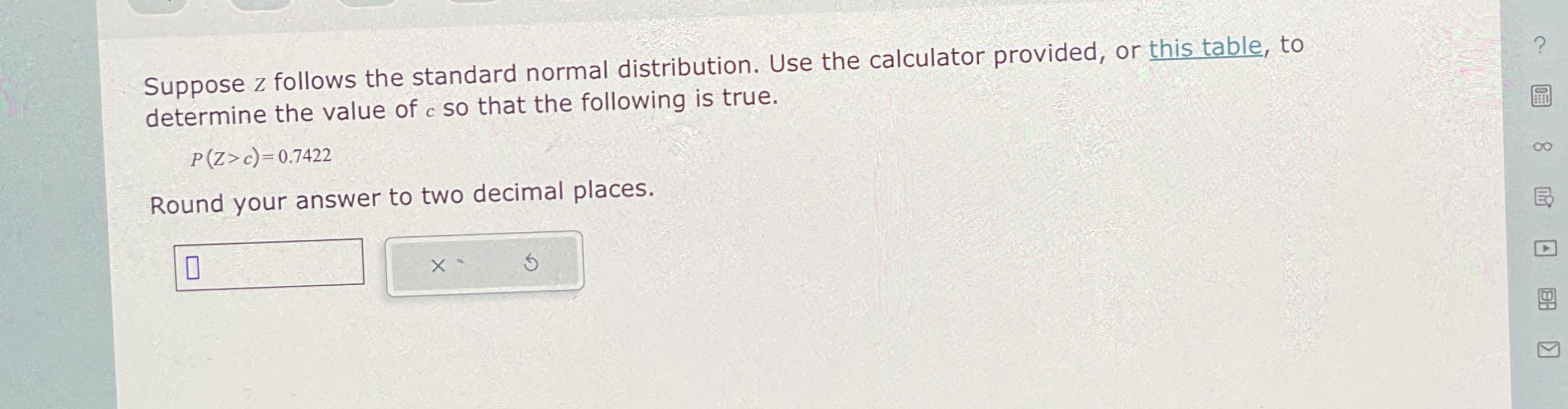 Solved Suppose z ﻿follows the standard normal distribution. | Chegg.com