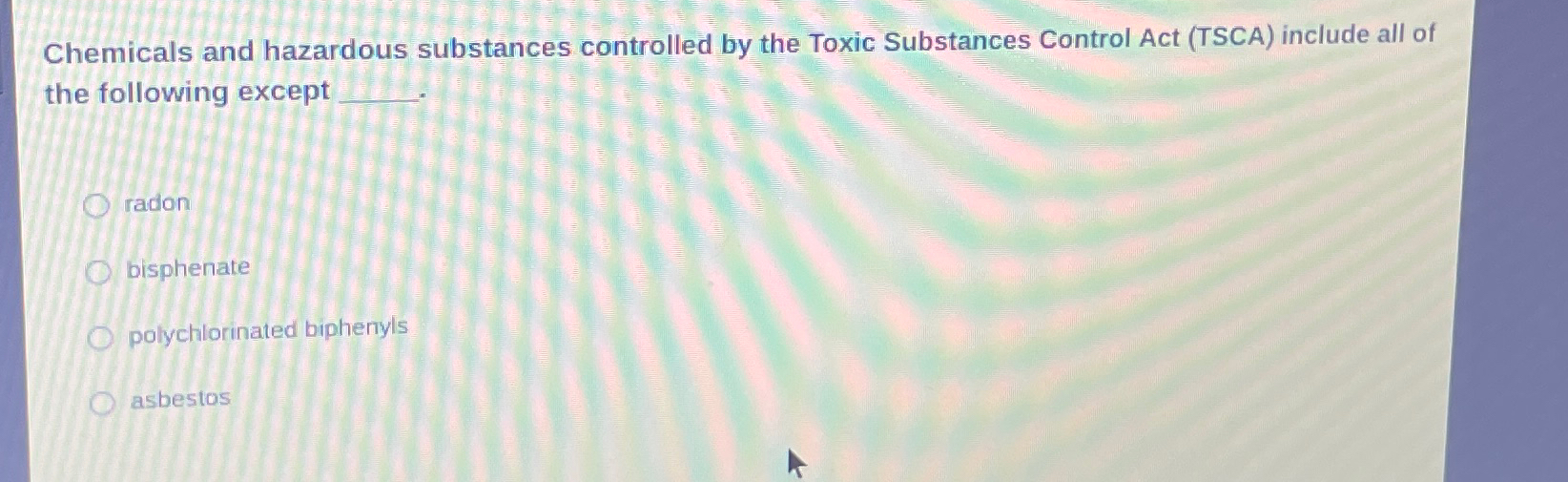 Solved Chemicals and hazardous substances controlled by the | Chegg.com
