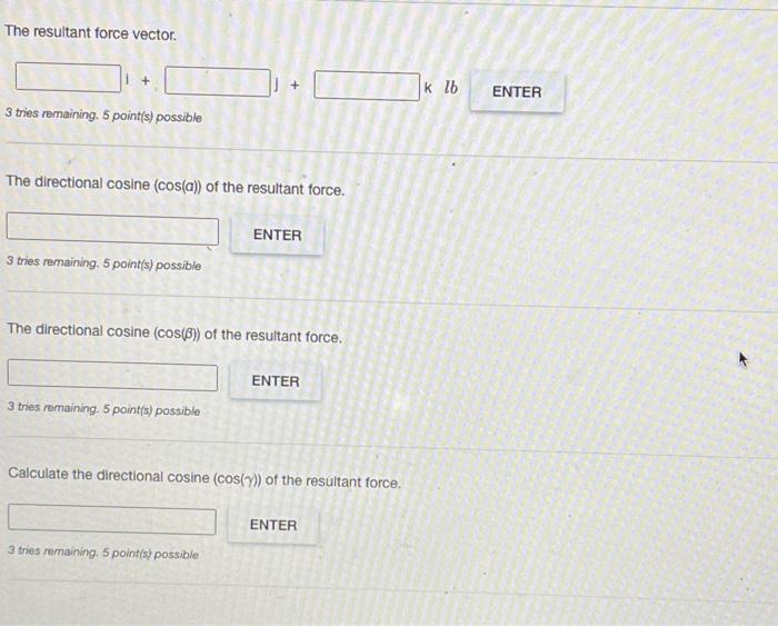 Solved Two Forces Fab And Fac Are Acting At Point A For The