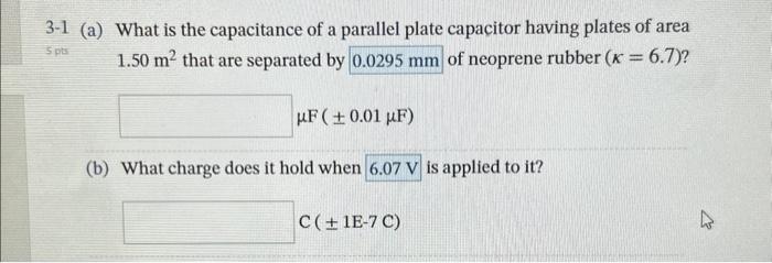 Solved (a) What is the capacitance of a parallel plate | Chegg.com