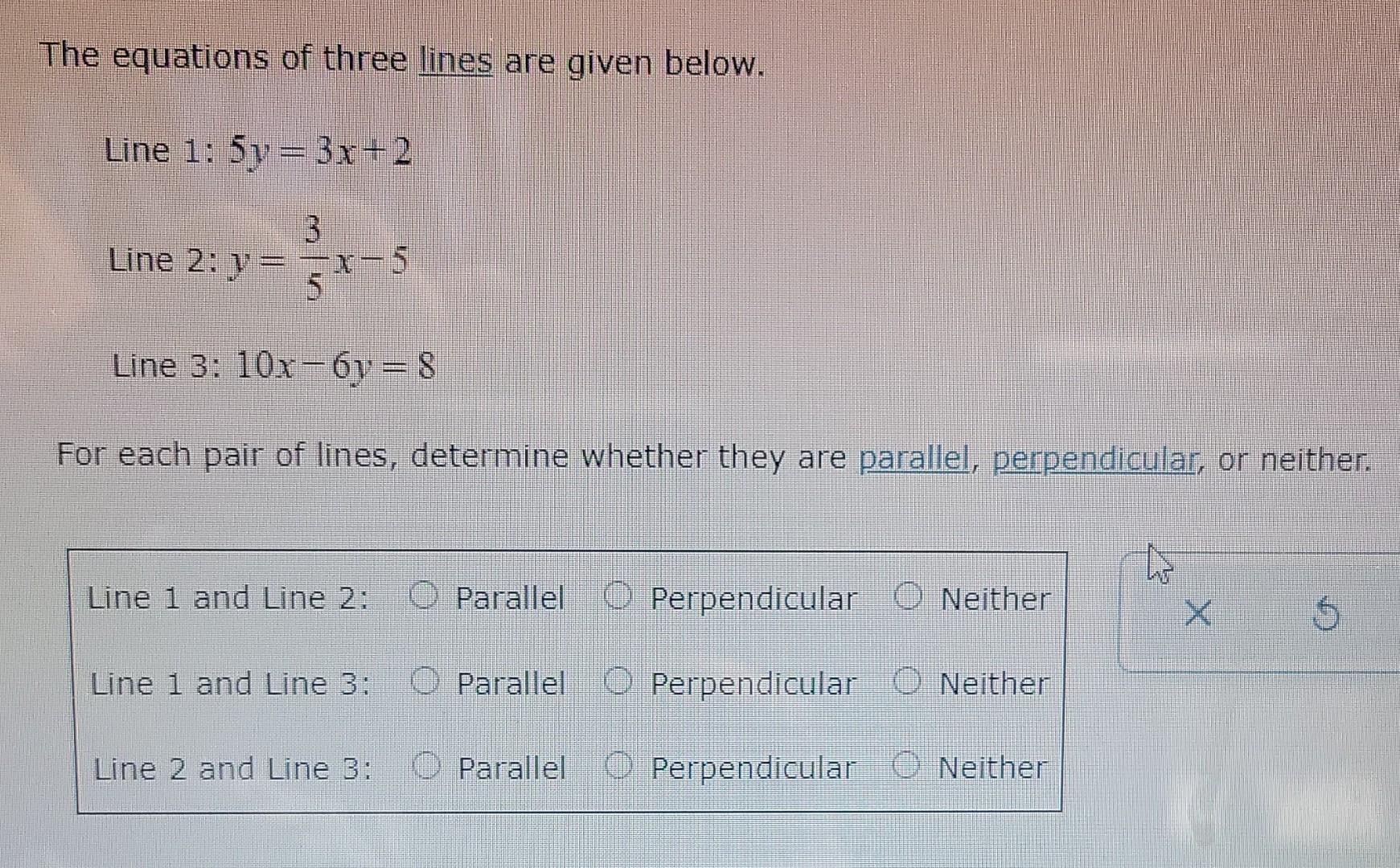 Solved The equations of three lines are given below. Line 1: | Chegg.com