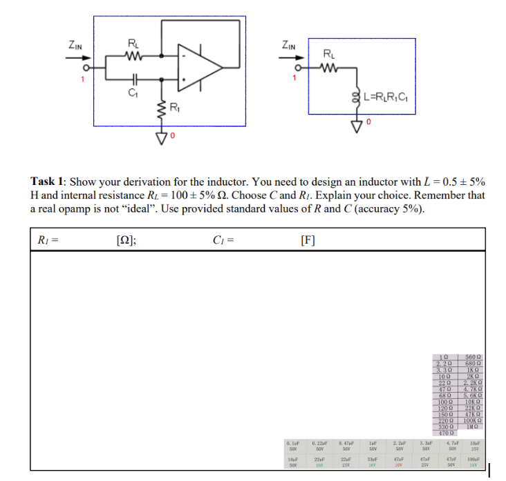 Solved Show your derivation for the inductor. You need to | Chegg.com