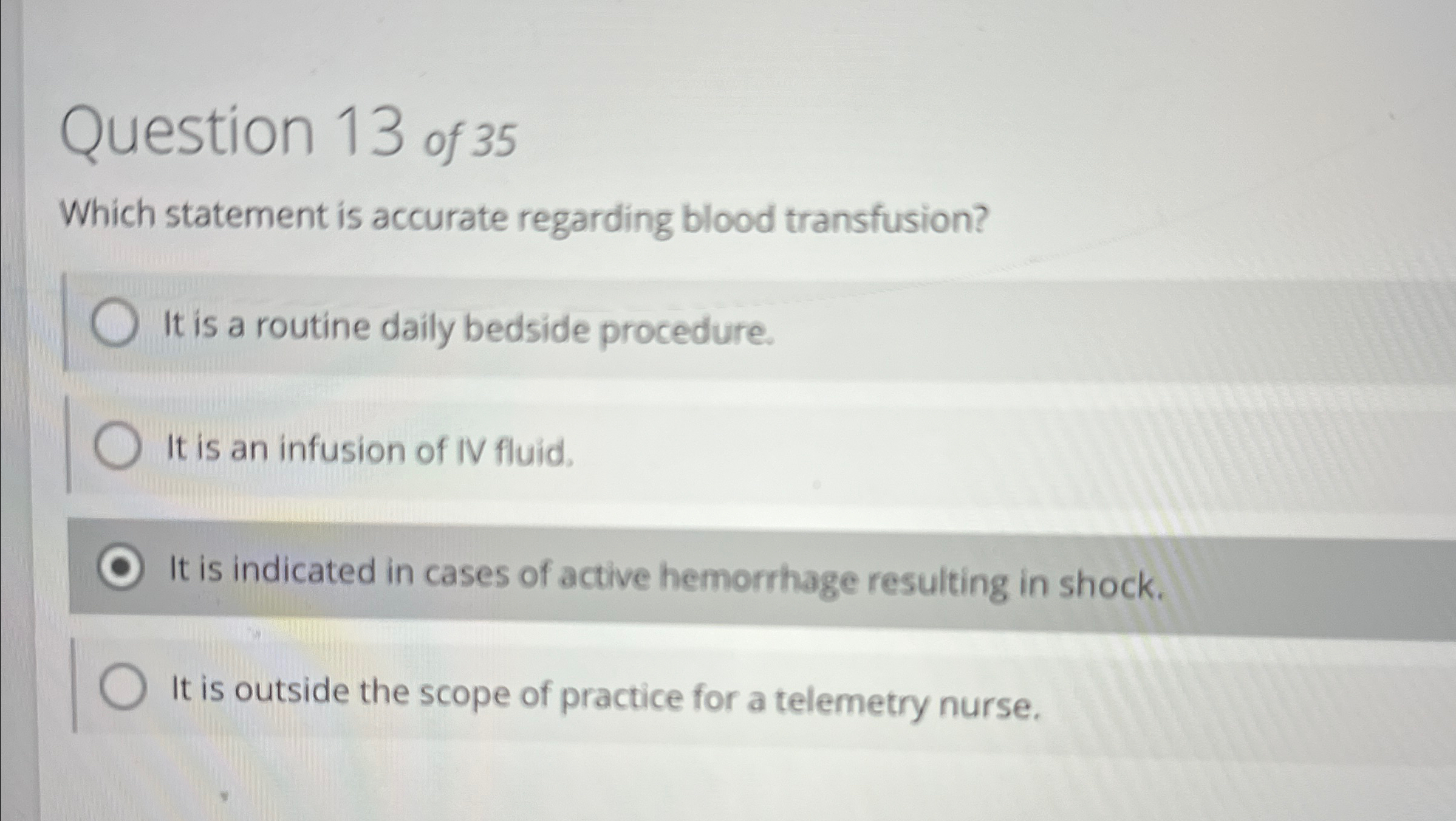 Solved Question 13 ﻿of 35Which statement is accurate | Chegg.com