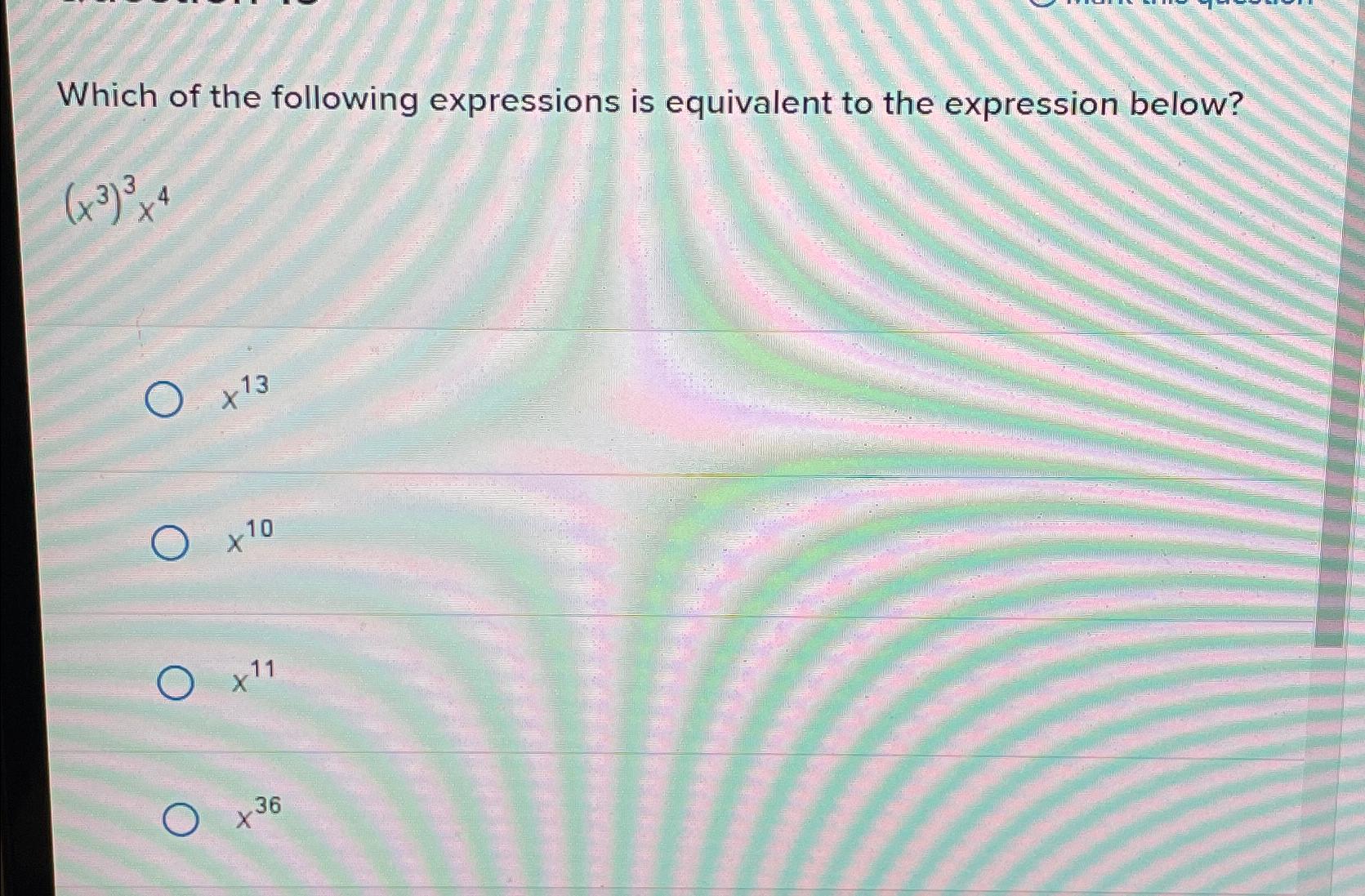Solved Which of the following expressions is equivalent to | Chegg.com