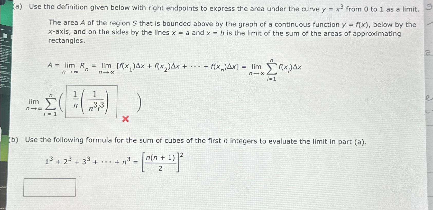 Solved (a) ﻿Use the definition given below with right | Chegg.com