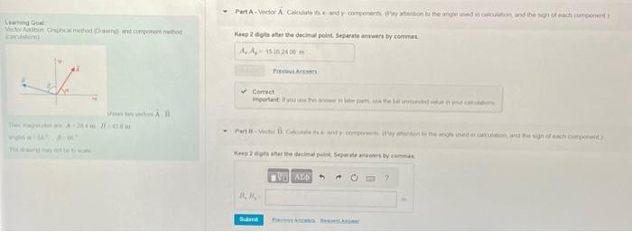 Solved Learning Goal: Vector Addition Graphical method | Chegg.com