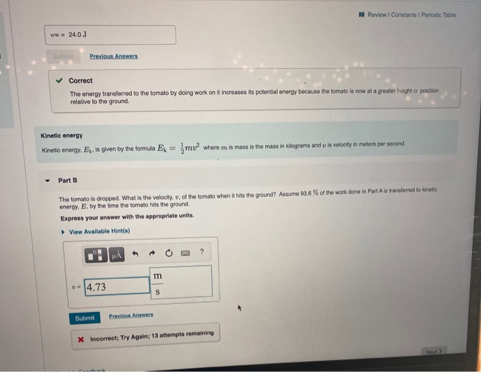 Solved A Review Constants Periodic Table ww = 24,0J Subm | Chegg.com