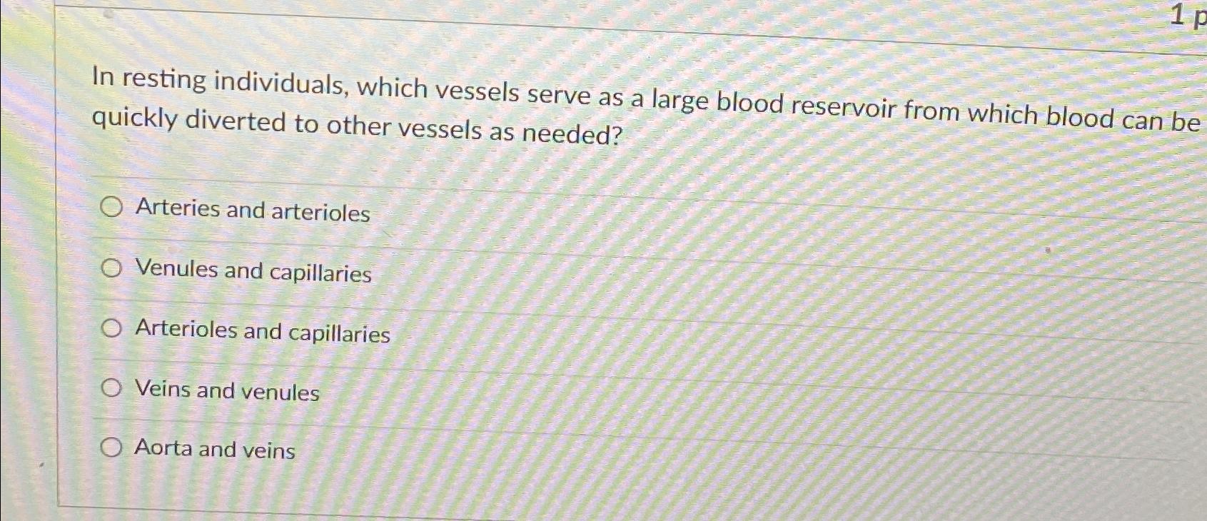 Solved In resting individuals, which vessels serve as a | Chegg.com