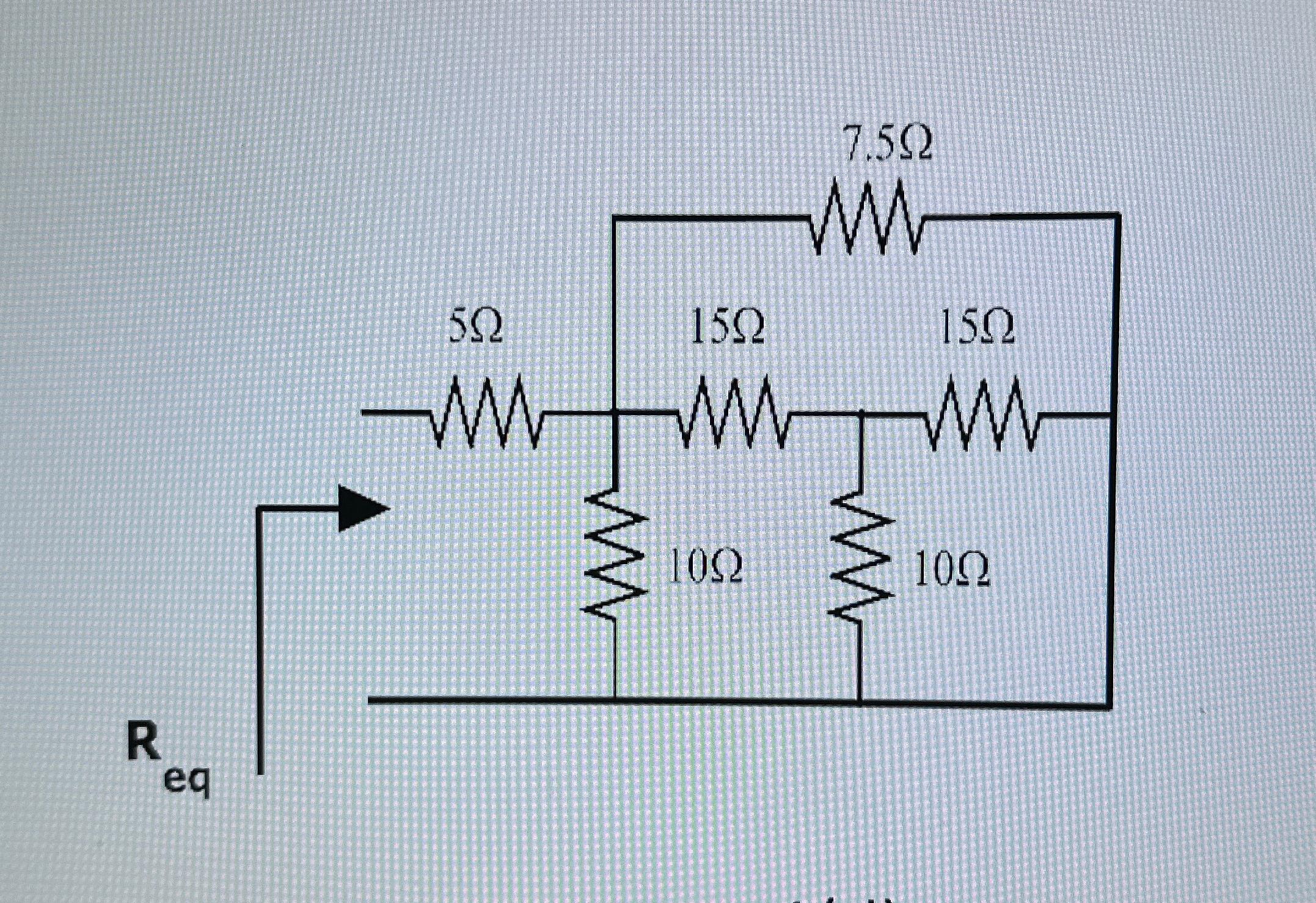 Solved find equivalent resistance for the following circuit: | Chegg.com