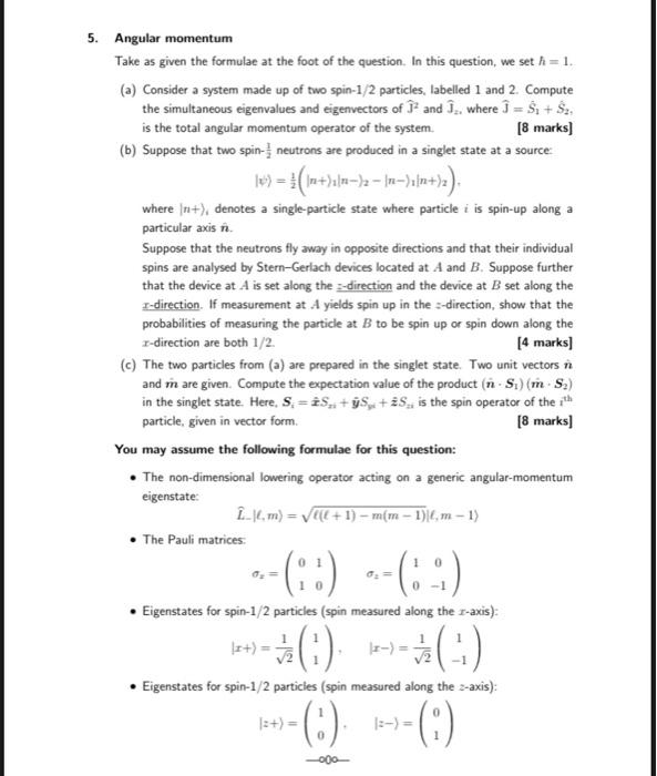 Solved Quantum Mechanics - please DO NOT use chatgpt or | Chegg.com