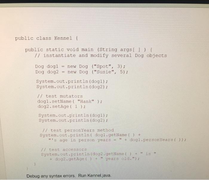 Solved The Assignment: 1. Create a new Java file called | Chegg.com