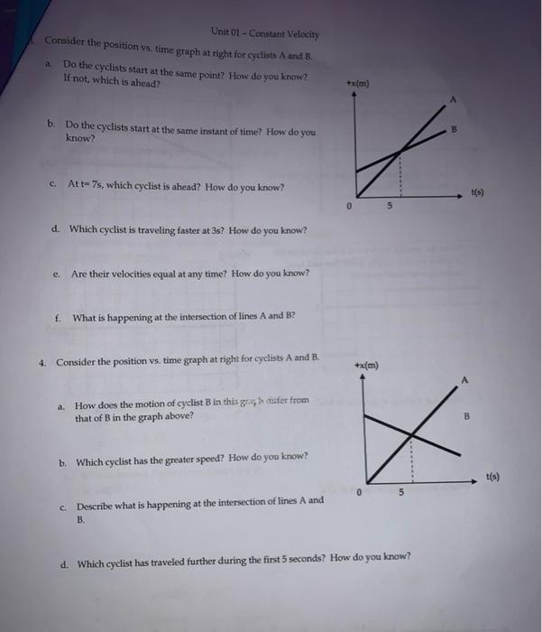 Solved a. Draw the corresponding velocity vs, time graph. | Chegg.com