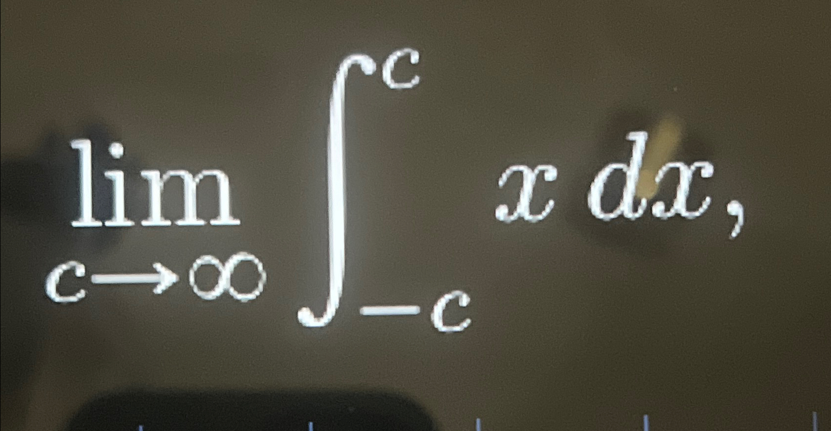 Solved limc→∞∫-ccxdx, ﻿compute the following intergral | Chegg.com