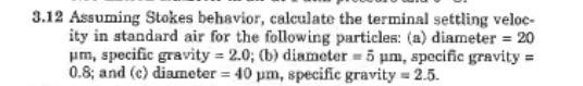 Solved 3.11 Calculate the Cunningham correction factor for a | Chegg.com