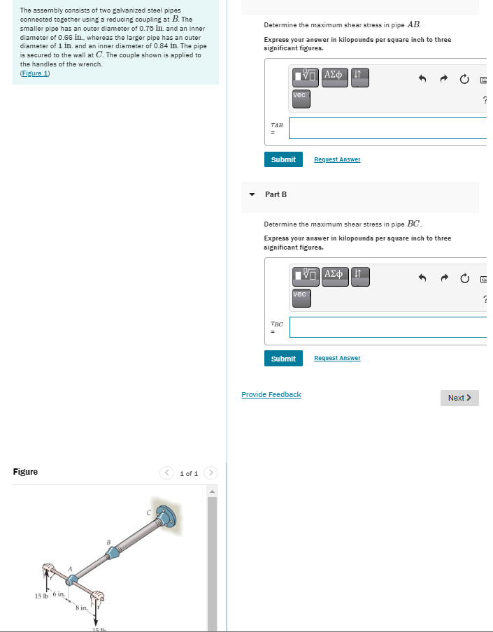 Solved The assembly consists of two galvanized steel | Chegg.com